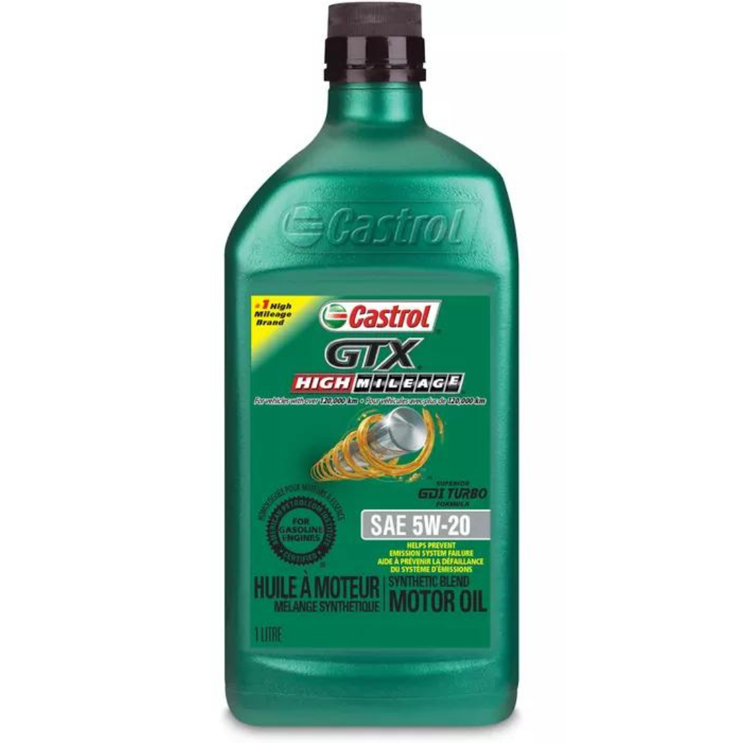 00018-38 Castrol GTX High Mileage Motor Oil, 1L