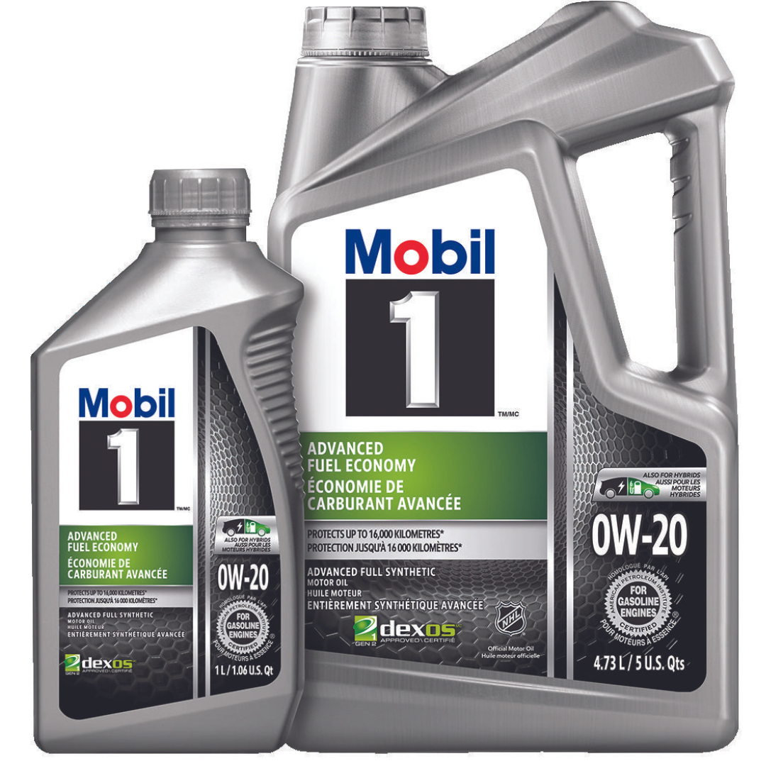 Mobil 1™ Advanced Fuel Economy 0W20 Synthetic Engine/Motor Oil Set, 4. ...