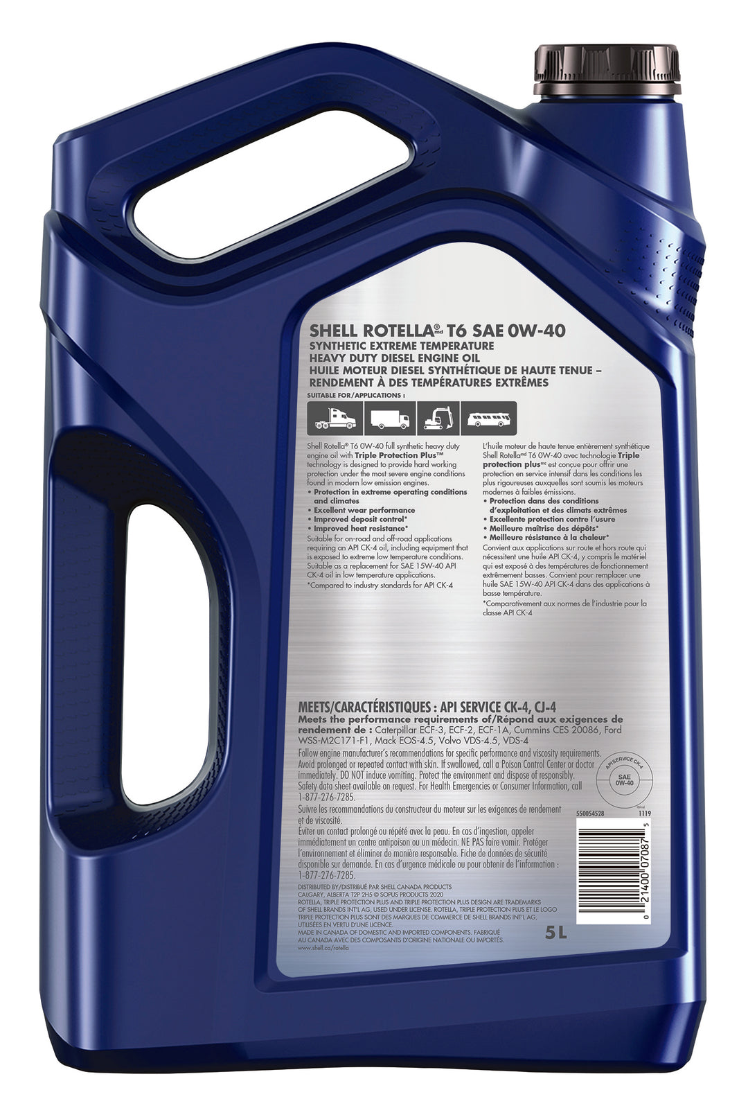 Shell Rotella T6 Synthetic DieselEngine Oil, 5-L