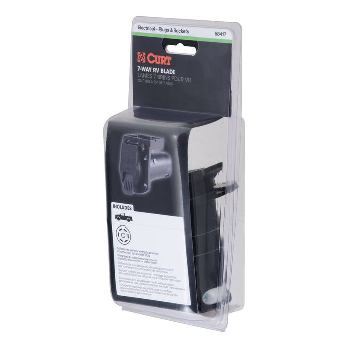 58417 7-Way Blade Connector Socket with Integrated Bracket