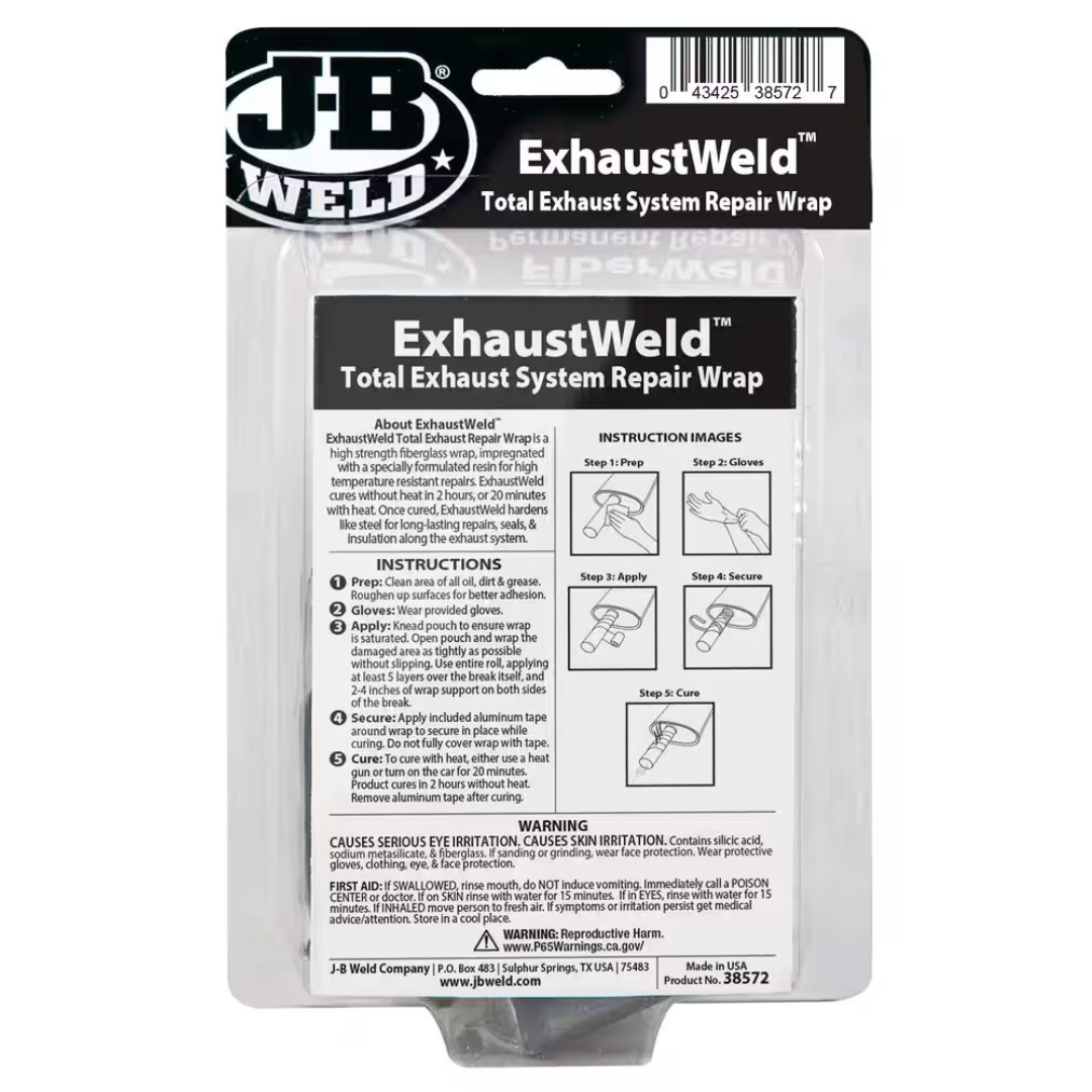 JB Weld Exhaust Weld Total Exhaust Repair Wrap, Single, 2-in x 72-in ...